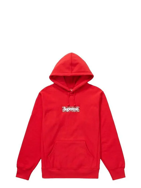 Supreme Bandana Box Logo Hooded Sweatshirt - Red