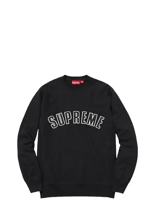 Supreme Arc Logo Crewneck Sweatshirt - Black