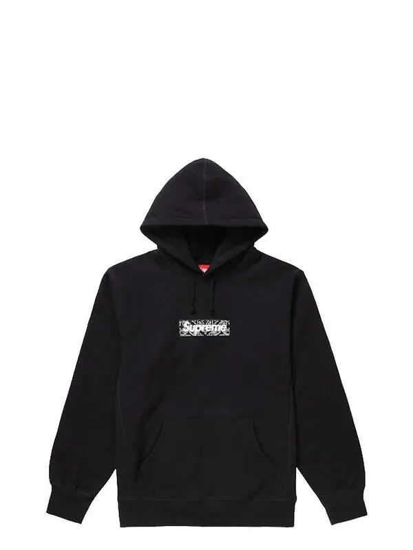 Supreme Bandana Box Logo Hooded Sweatshirt - Black