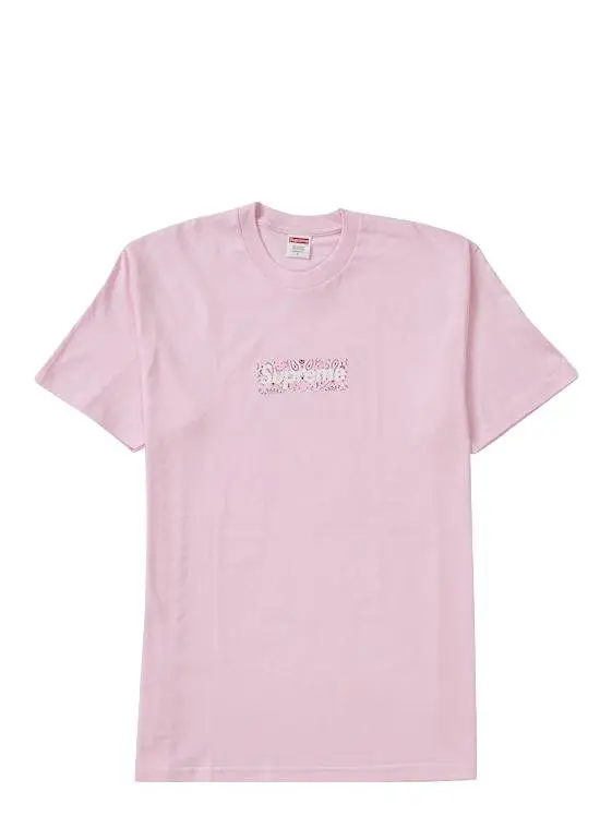 Supreme Bandana Box Logo Tee Shirt - Light Pink