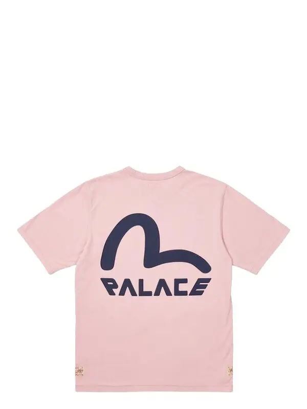 PALACE X Evisu Seagull T-shirt - Pink Nectar