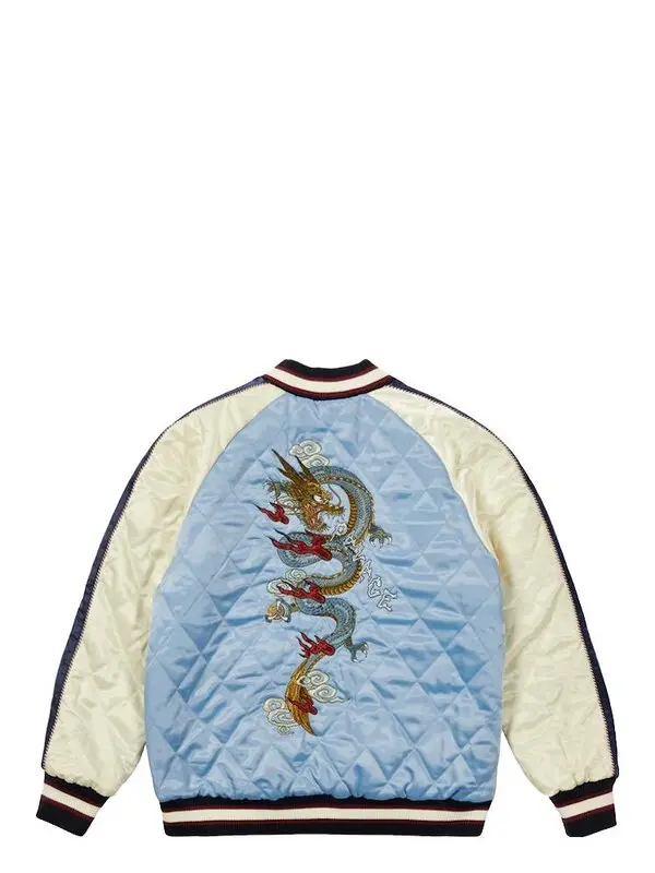 PALACE X Evisu Reversible Souvenir Jacket - Blue/pink