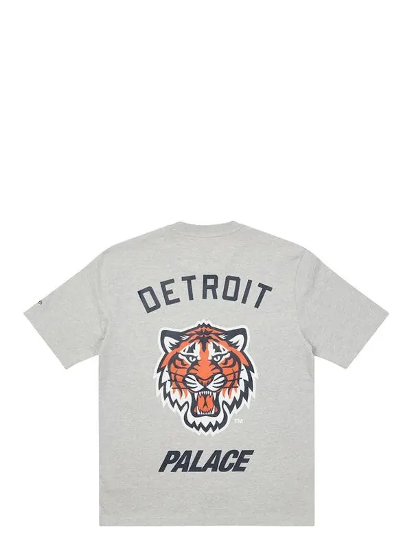 PALACE X Detroit Tigers New Era T-shirt - Grey Marl