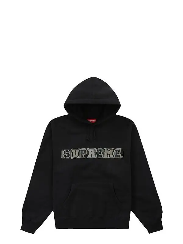 Supreme Beaded Hooded Sweatshirt - Black