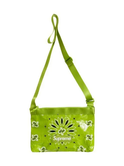 Supreme Bandana Tarp Side Bag - Bright Green
