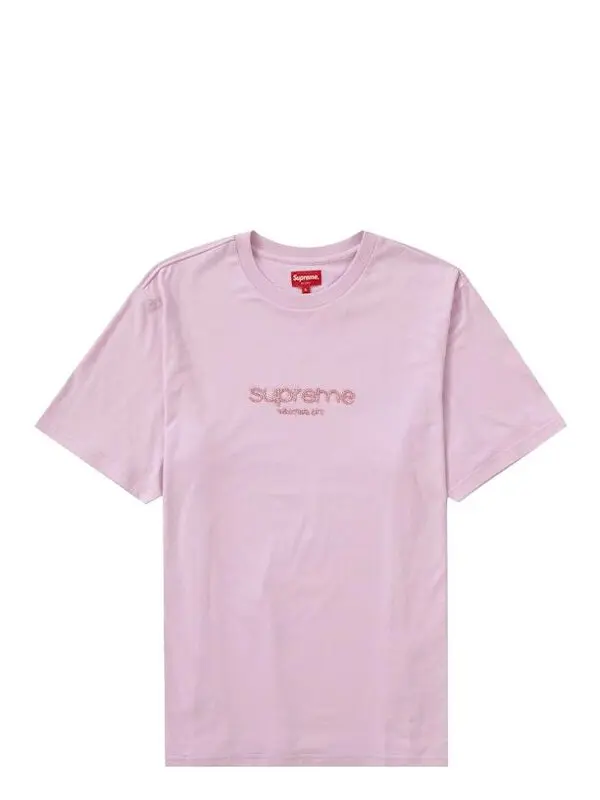 Supreme Beaded Logo Short Sleeve Top - Pink