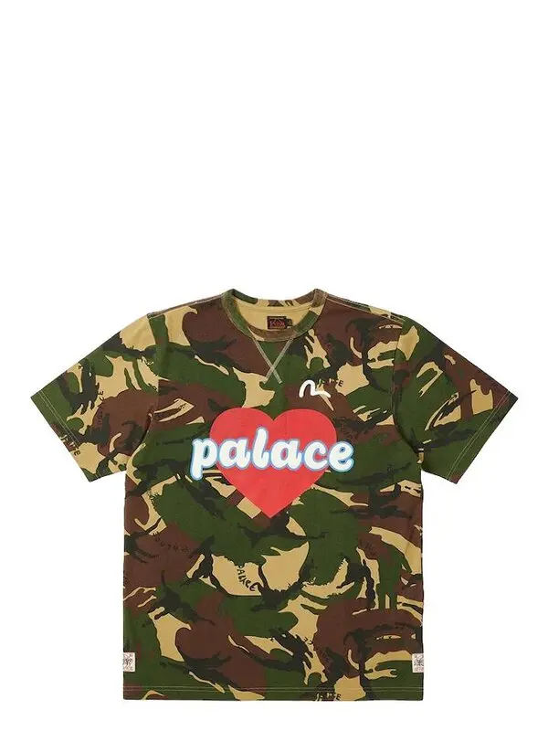 PALACE X Evisu Heart T-shirt - Camo