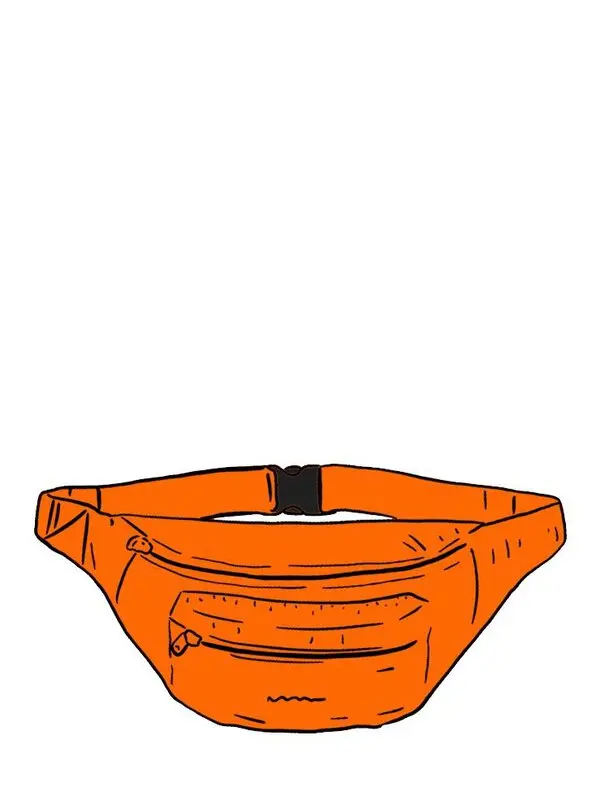 Supreme Barbour Waxed Cotton Waist Bag - Orange