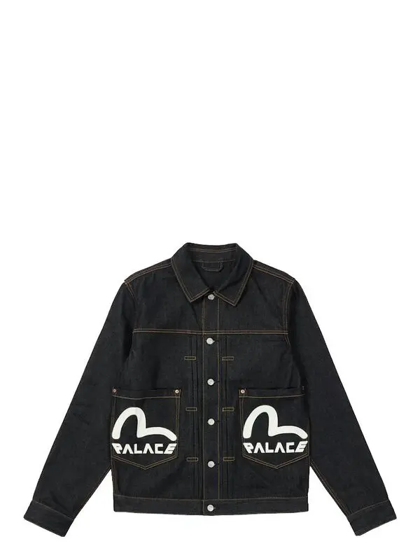 PALACE X Evisu Classic Seagull Denim Jacket - Indigo Raw