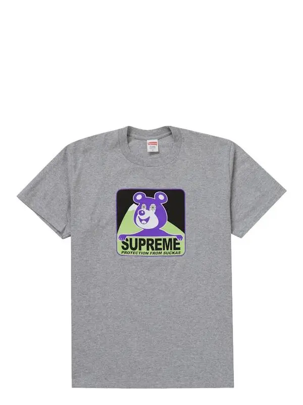 Supreme Bear Tee Shirt - Heather Grey