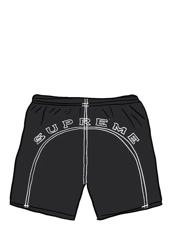 Supreme Arc Logo Water Short - Black