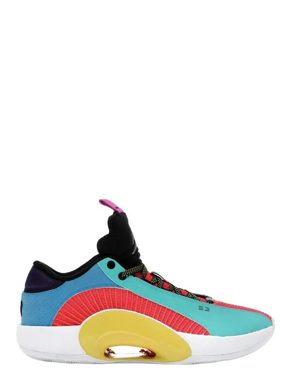 JORDAN Xxxv Low Reflexology Sneakers - Infrared/teal/blue