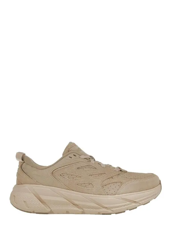 Hoka One One Clifton L Suede Sneakers - Shifting Sand/dune