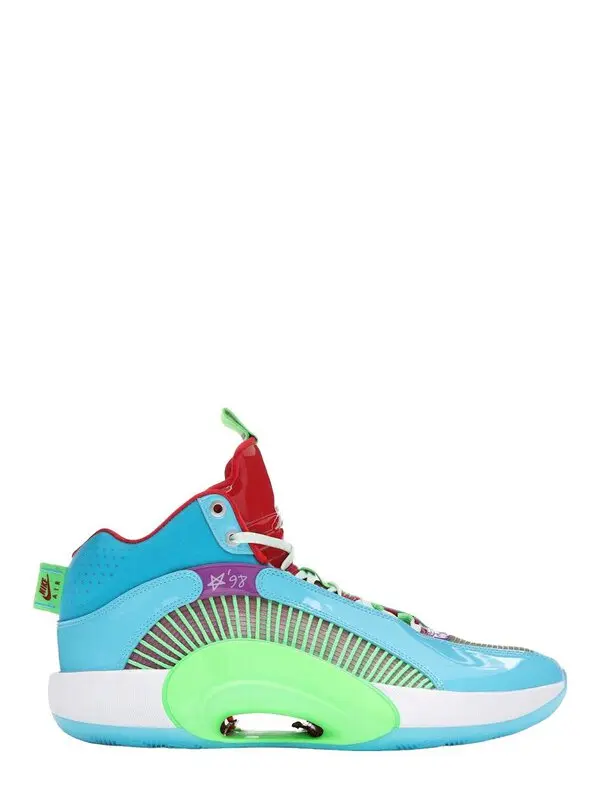 JORDAN Xxxv Jayson Tatum Pe Sneakers - Light Blue/lime/red
