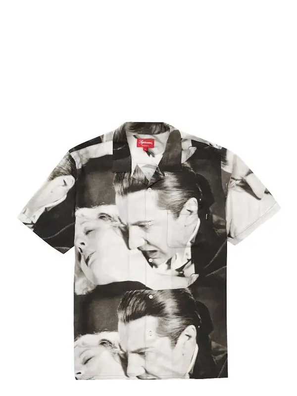 Supreme Bela Lugosi Rayon Short Sleeve Shirt - White