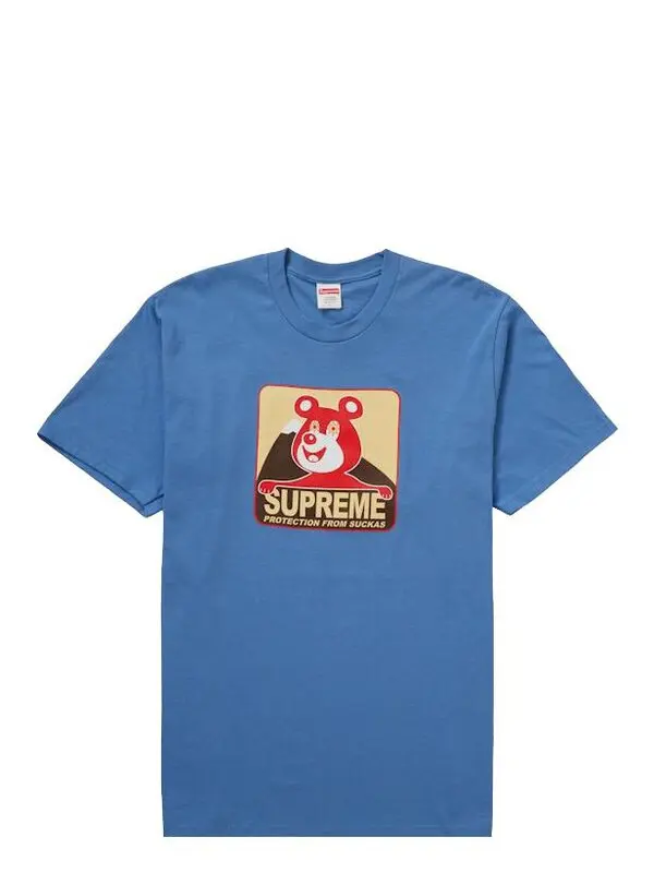 Supreme Bear Tee Shirt - Dusty Light Royal