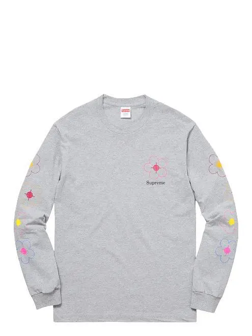 Supreme Been Hit Long Sleeve Tee Shirt - Heather Grey