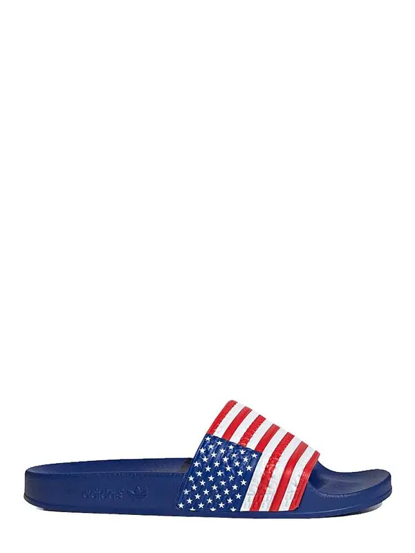 Adidas Adilette Usa Slides - Red/collegiate Royal/cloud White