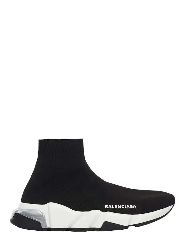 Balenciaga Speed Sneakers With Clear Sole - Black/white