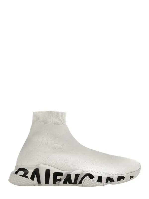 Balenciaga Speed Graffiti Trainers - White/black