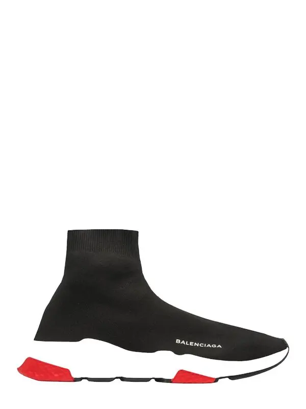 Balenciaga Speed Trainer Mid-top Sneakers - Black/red