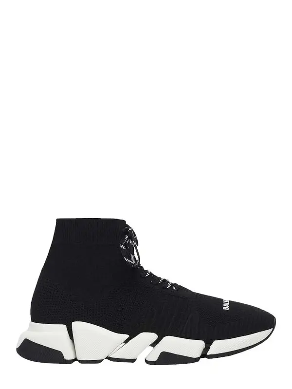 Balenciaga Speed 2.0 Lace Up Sneakers - Black White