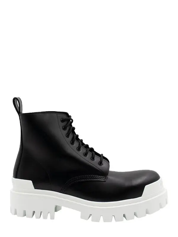 Balenciaga Strike Lace-up Boots - Black/white
