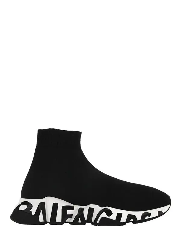 Balenciaga Speed Graffiti Sneakers - Black/white