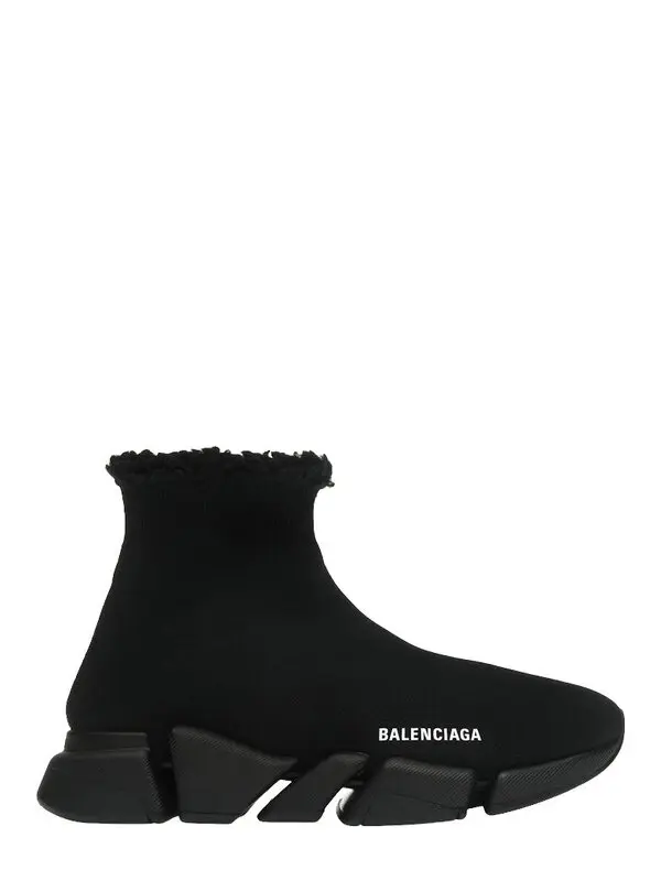 Balenciaga Speed 2.0 Recycled Fake Fur - Black