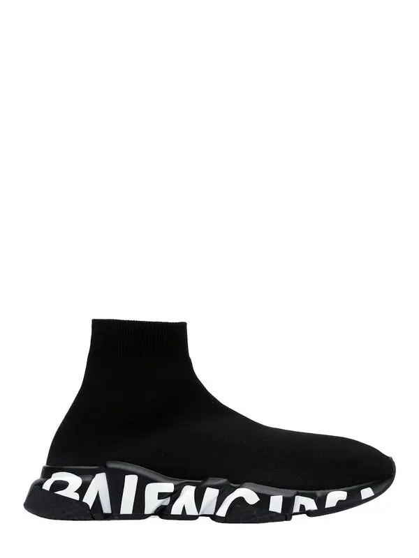 Balenciaga Speed Graffiti Trainers - Black/white