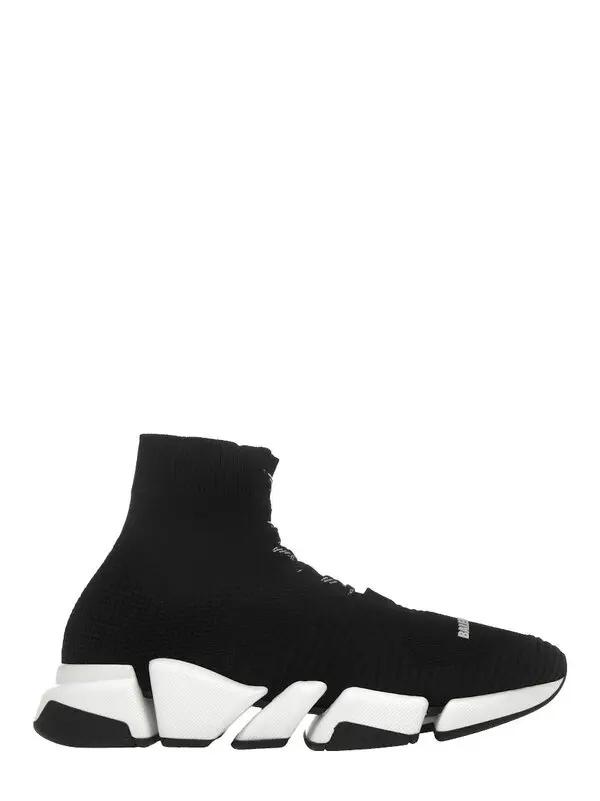Balenciaga Speed 2.0 Lace Up Sneakers - Black/white