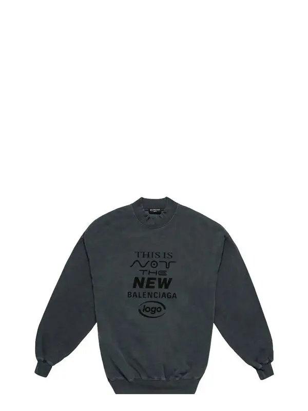 Balenciaga This Is Not The New Logo' Sweatshirt - Black