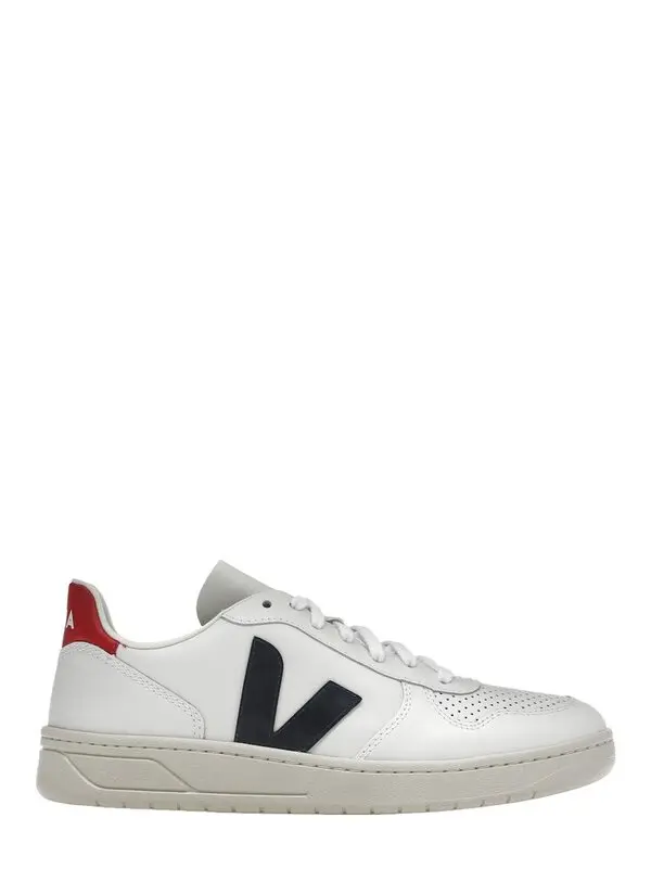 VEJA V10 Leather Sneakers - White/nautico/pekin