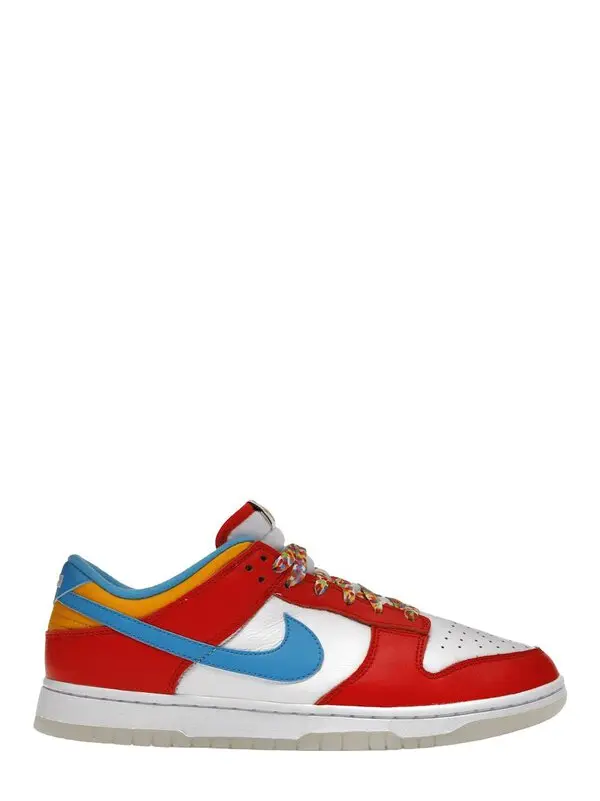 Nike Dunk Low Qs Lebron James Fruity Pebbles - Habanero Red/laser Blue/white