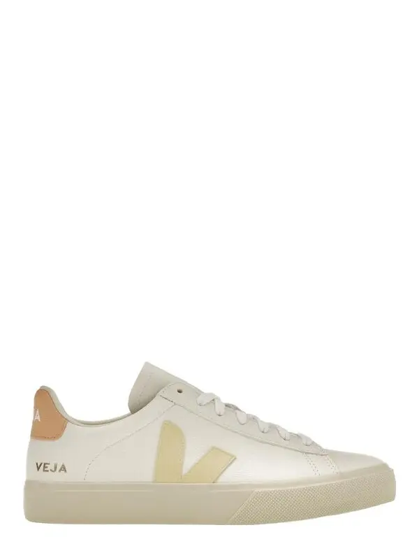 VEJA Campo Chromefree Leather Sneakers - White/sun/peach