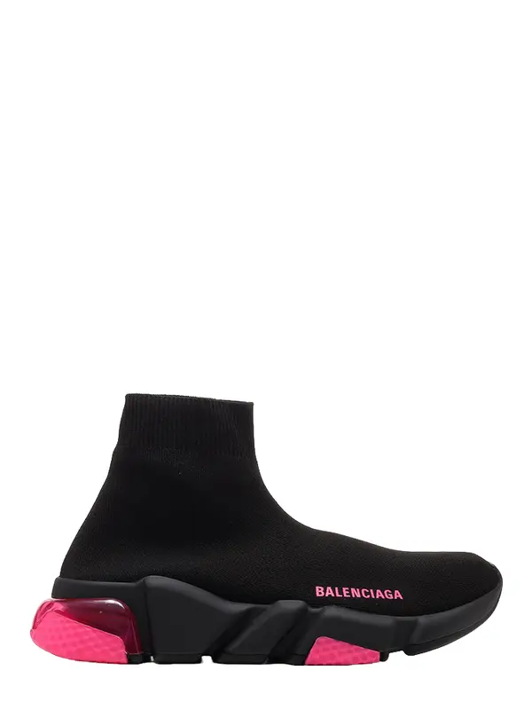 Balenciaga Speed Trainer Clear Sole - Black/pink