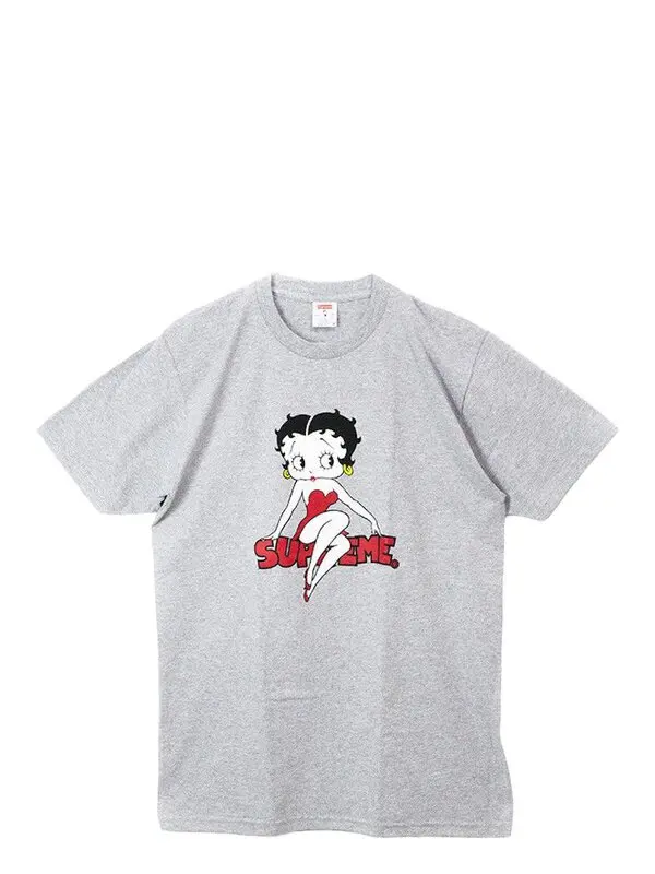 Supreme Betty Boop Tee Shirt - Heather Grey
