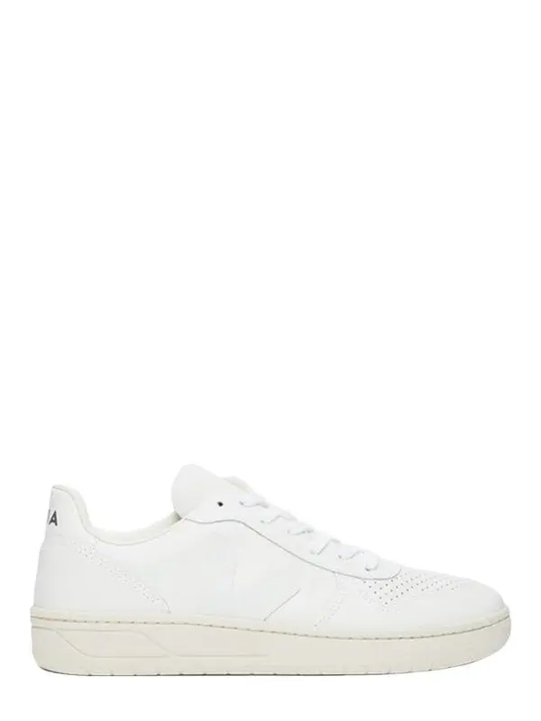 VEJA V-10 Leatherin Sneakers - White