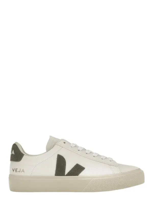 VEJA Campo Low Chromefree Leather Sneakers - White/kaki