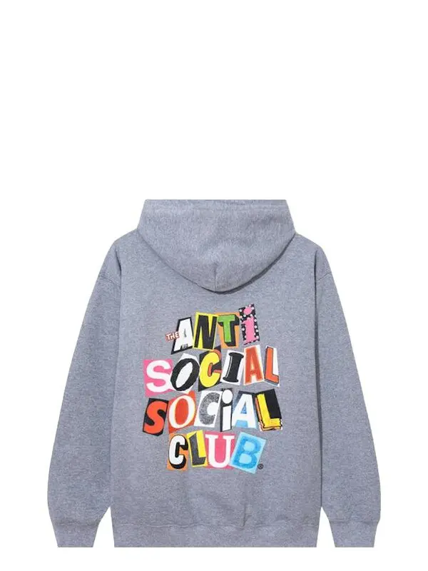 ANTI SOCIAL SOCIAL CLUB Torn Pages Of Our Story Zip Up Hoodie - Heather Grey