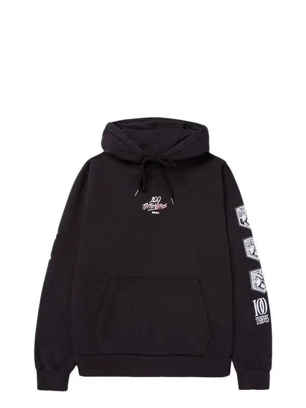 100 THIEVES X Attack On Titan First Titan Hoodie - Black