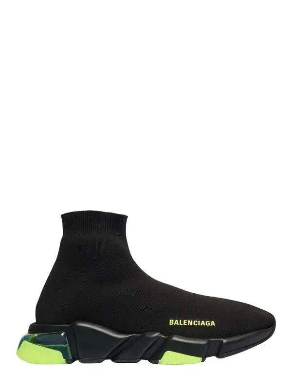 Balenciaga Speed Clear Sole Sneakers - Black/yellow