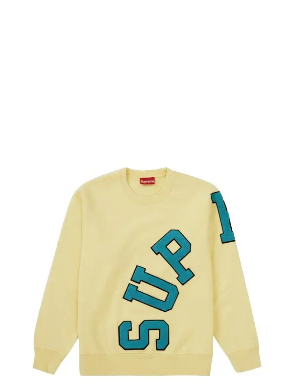 Supreme Big Arc Crewneck Sweatshirt - Light Yellow