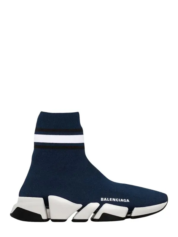 Balenciaga Speed 2.0 Striped - Navy Blue/black/white