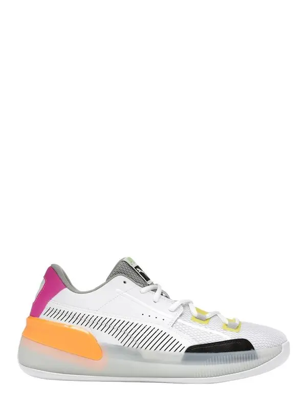 PUMA Clyde Hardwood Retro Fantasy Sneakers - Puma White/orange Pop