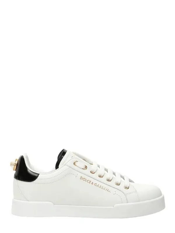 Dolce & Gabbana Portofino Pearl Sneakers - White/black