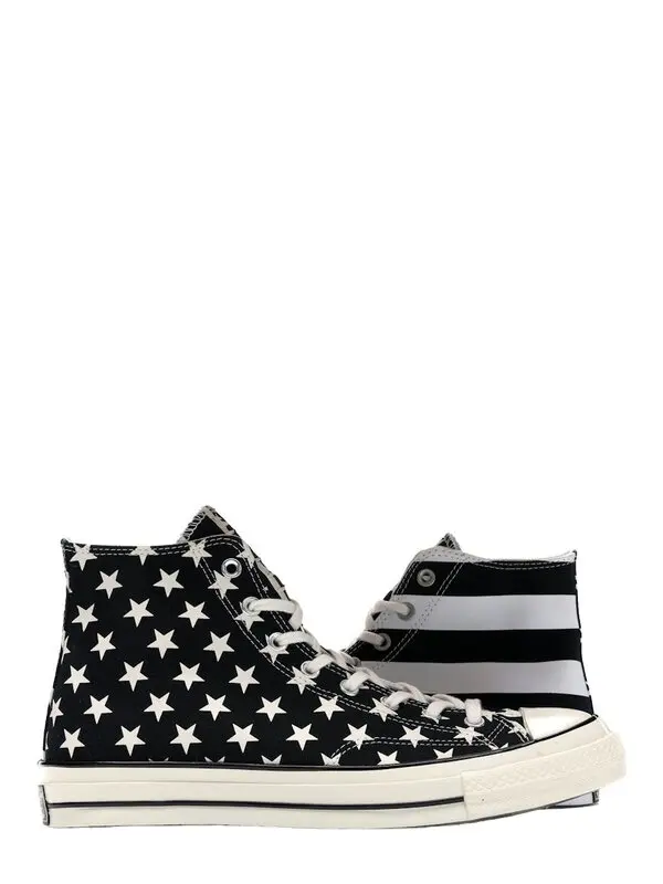 CONVERSE Chuck Taylor All Star '70 Hi Archive Restructured American Flag Sneakers - Black/white/egret