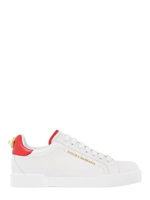Dolce & Gabbana Portofino Sneakers - White/red