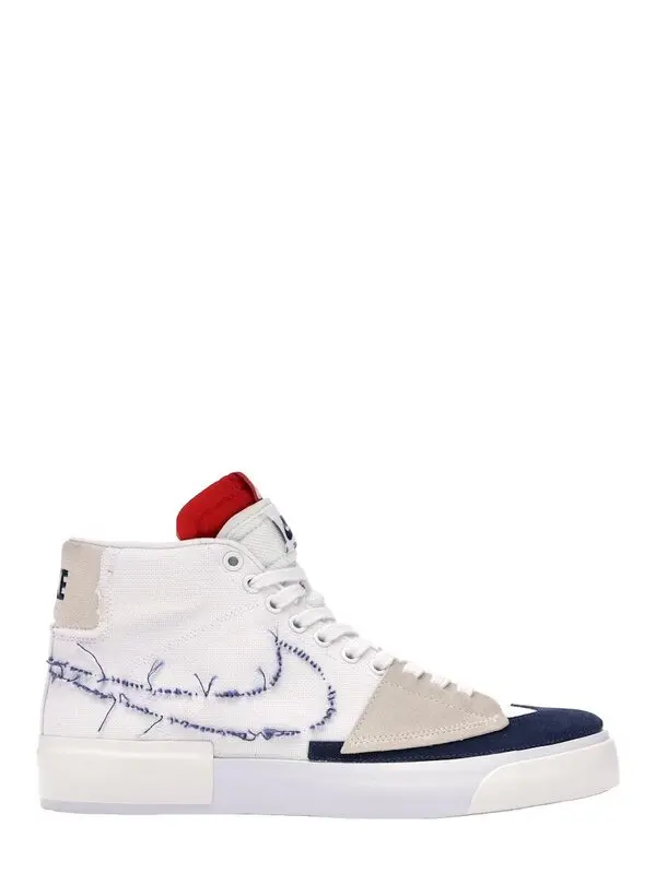 Nike Blazer Mid Edge Hack Pack Sneakers - White/university Red/summit White