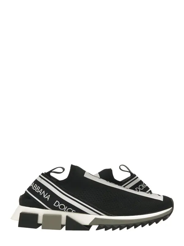 Dolce & Gabbana Sorrento Logo Slip-on Sneakers - Black/grey/white